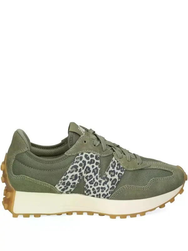 NEW BALANCE 327 Leopard-panel Sneakers - Green