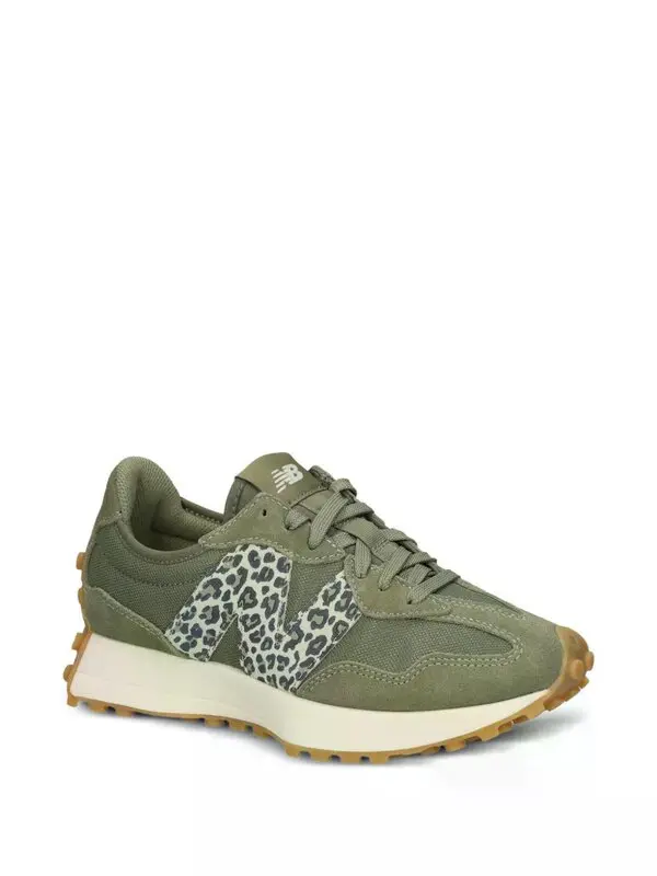 NEW BALANCE 327 Leopard-panel Sneakers - Green
