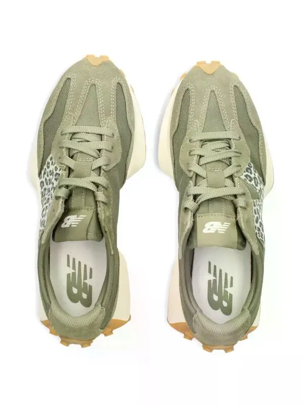 NEW BALANCE 327 Leopard-panel Sneakers - Green