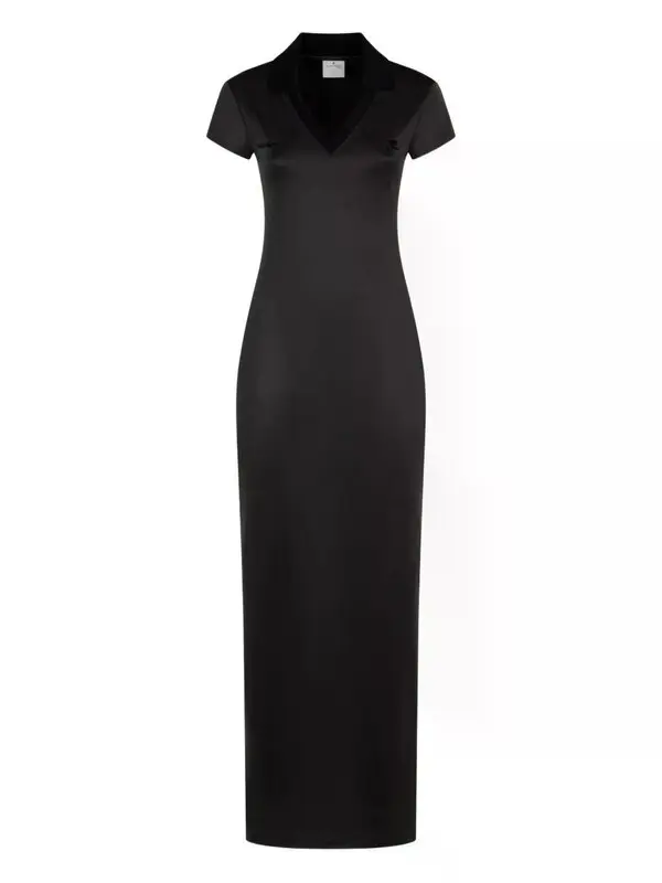 COURREGES V-neck Maxi Dress - Black