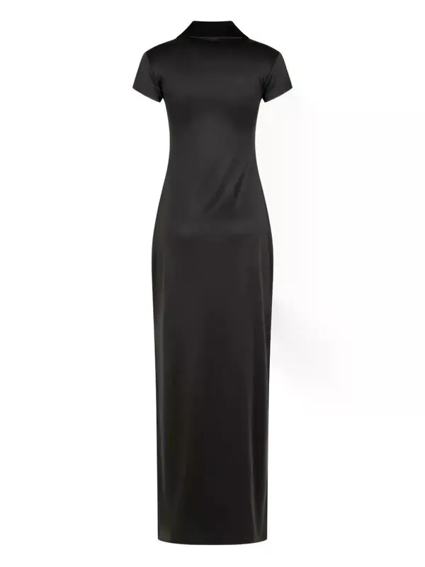 COURREGES V-neck Maxi Dress - Black