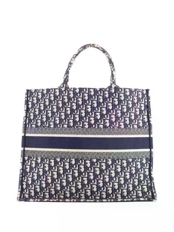 Dior Book Oblique Canvas Large Tote Bag - Blue