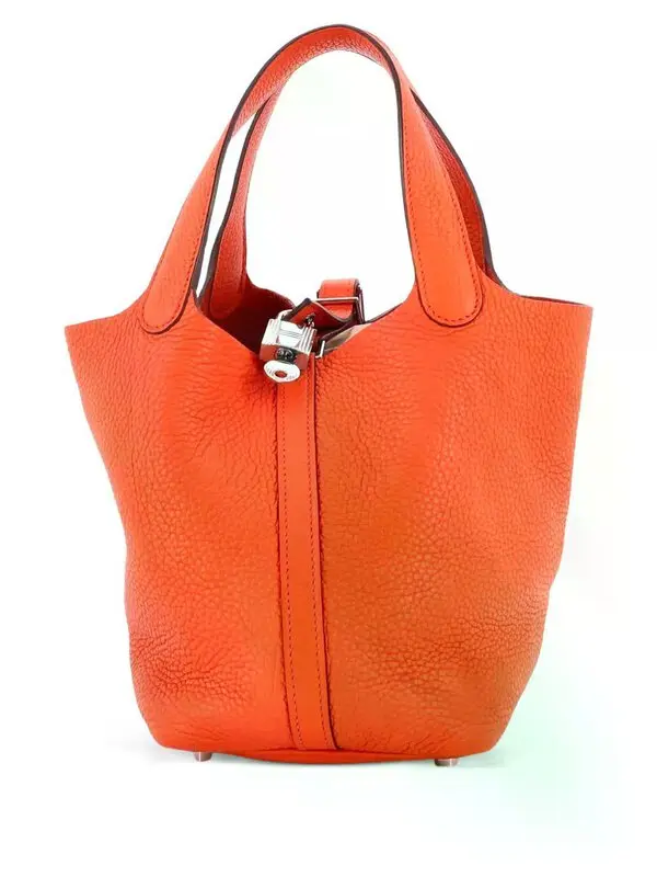 Hermès Picotin Lock Clemence Pm Bucket Bag - Orange