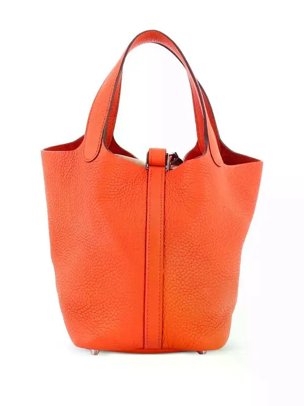 Hermès Picotin Lock Clemence Pm Bucket Bag - Orange