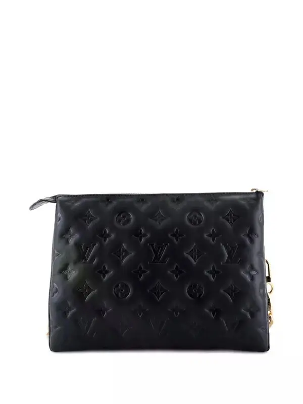LOUIS VUITTON Coussin Pm Crossbody Bag Monogram Embossed Lambskin - Black