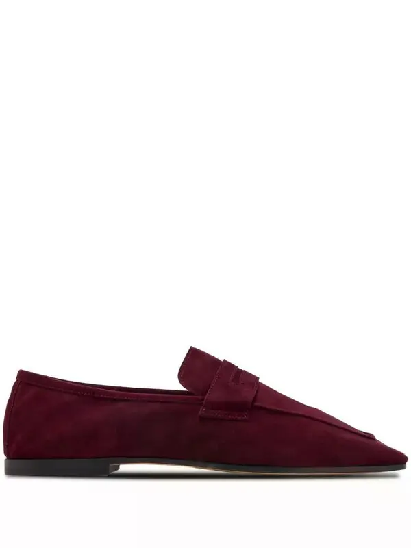 SOPHIQUE MILANO Penny-strap Suede Loafers - Red
