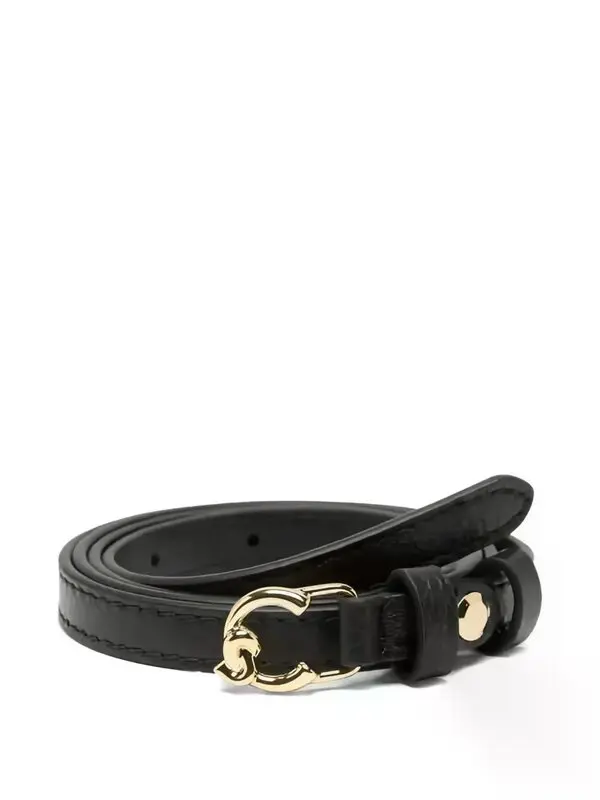 COCCINELLE Grained Buckle Belt - Black
