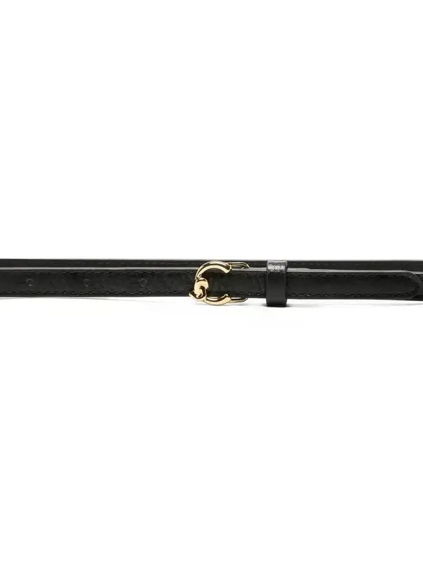 COCCINELLE Grained Buckle Belt - Black