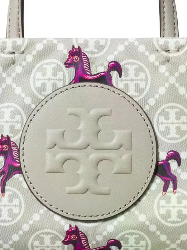 Tory Burch Mini Ella Horse-pattern Logo Tote