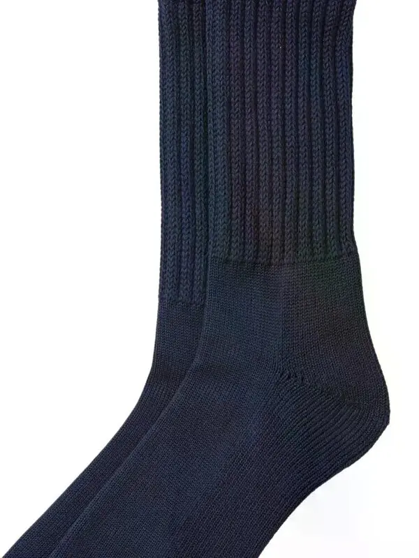 ROTOTO Ribbed Knit Socks - Blue