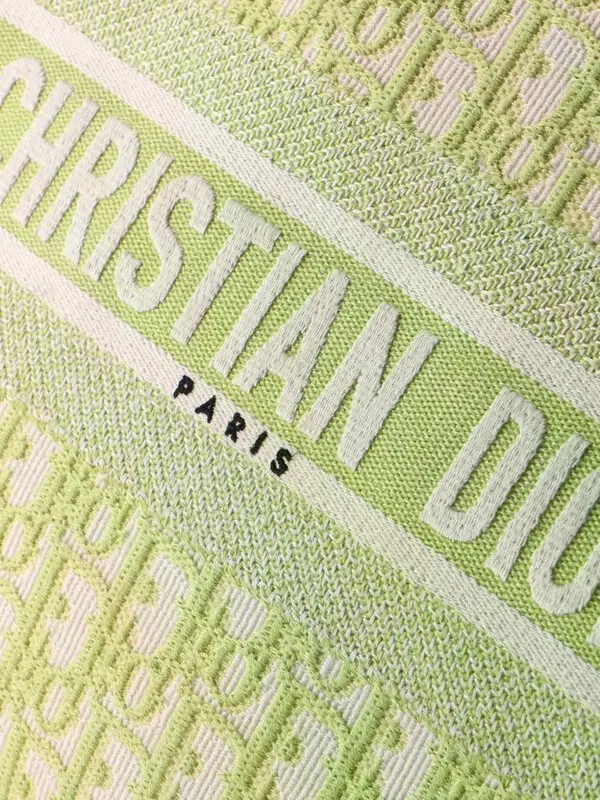 Dior Book Oblique Canvas Large Tote Bag - Green