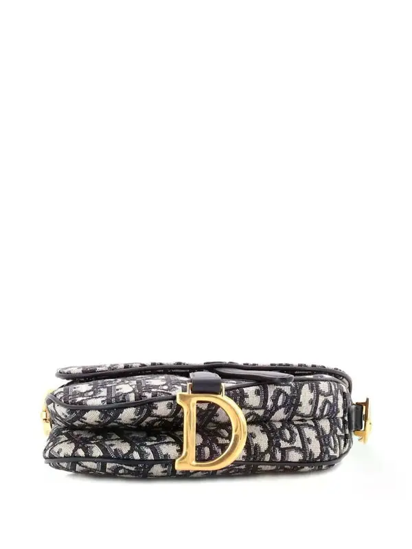 Dior Saddle Handbag Oblique Canvas Mini - Blue