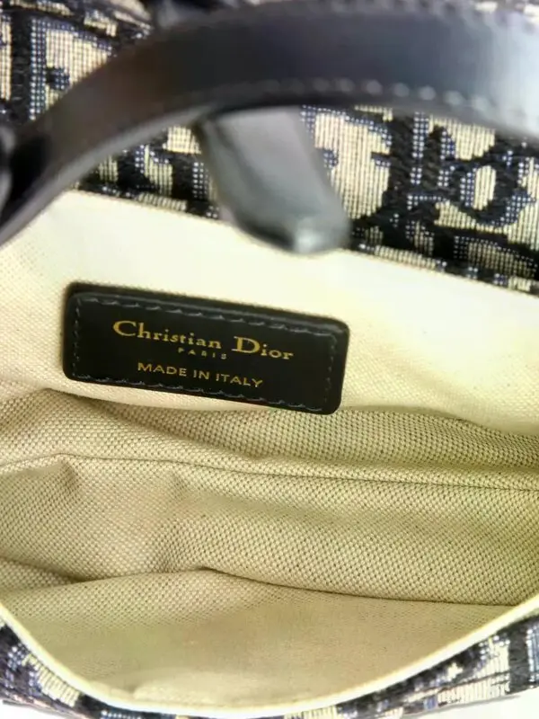 Dior Saddle Handbag Oblique Canvas Mini - Blue