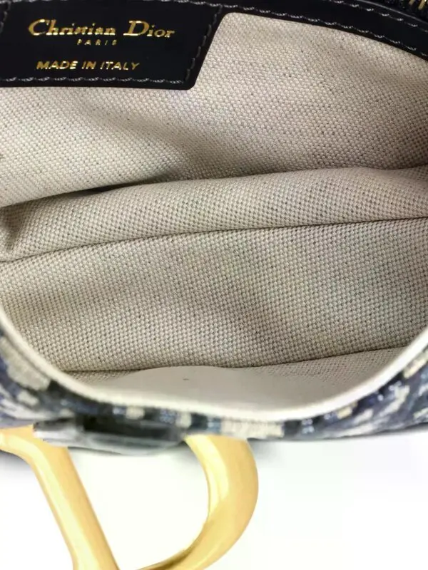 Dior Saddle Handbag Oblique Canvas Medium - Blue