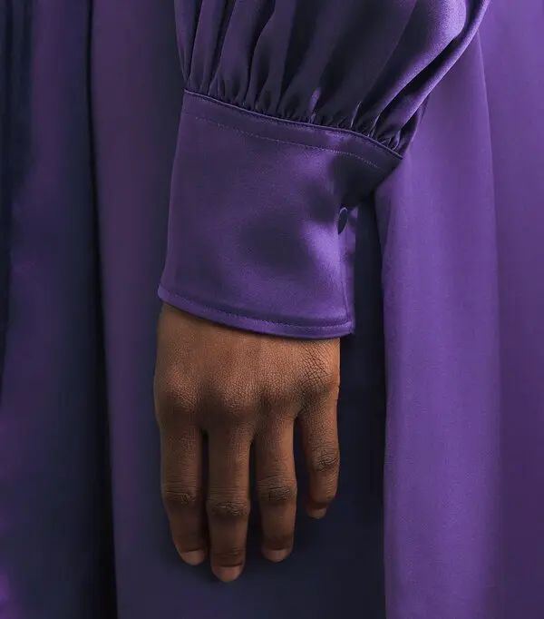 JOSEPH Satin Cels Maxi Dress - Purple