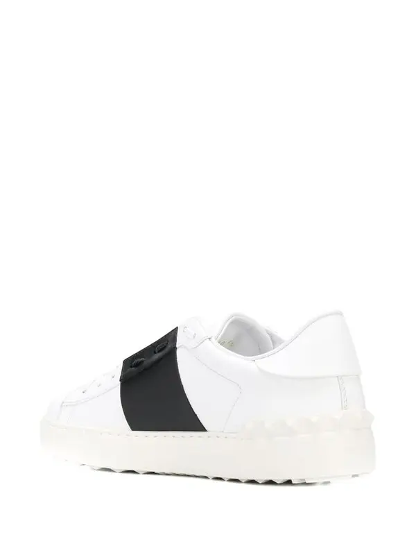 Valentino Garavani Open Leather Sneakers - Black