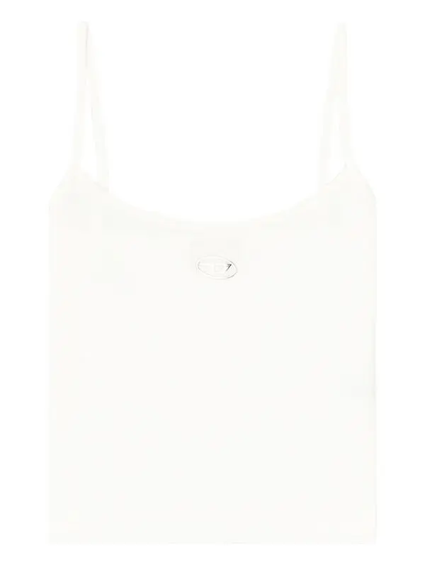 DIESEL Logo Cotton Tank Top - White