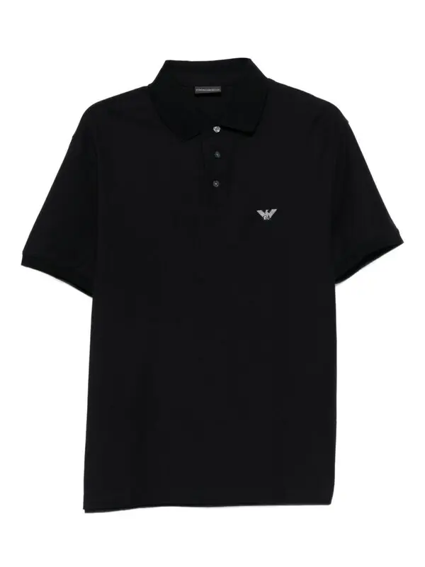 Emporio Armani Cotton Polo Shirt - Blue