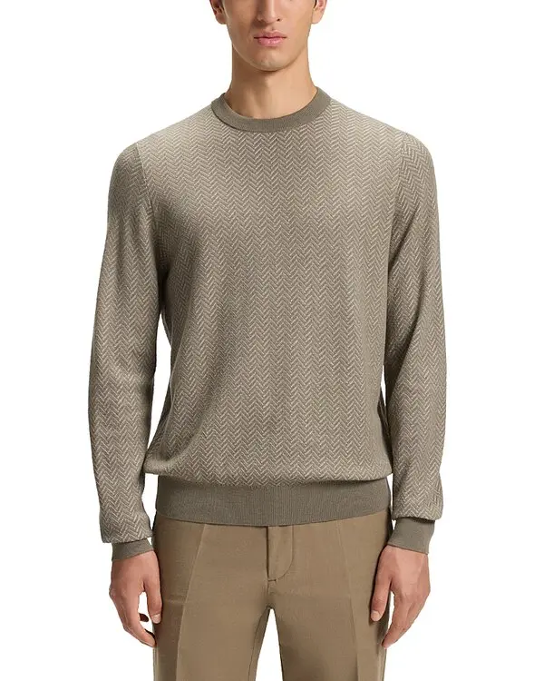 BOSS Habito Crewneck Sweater - Open Brown