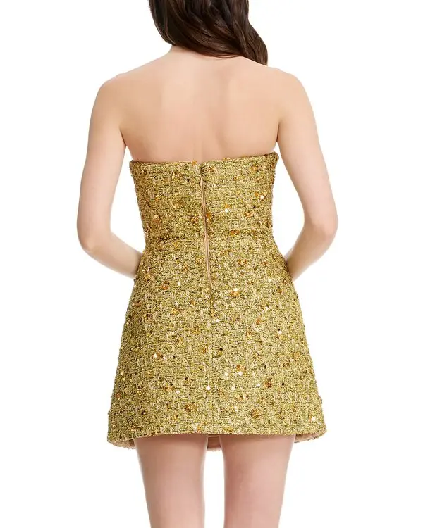 dress meme blue or gold AIDEN PLATINUM BANDAGE MINI DRESS main image 1