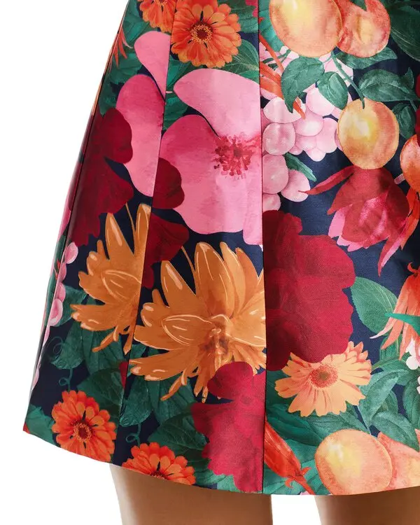 knee length dresses for ladies Ellie Blue Floral Strapless Mini Dress - US 4 main image 1