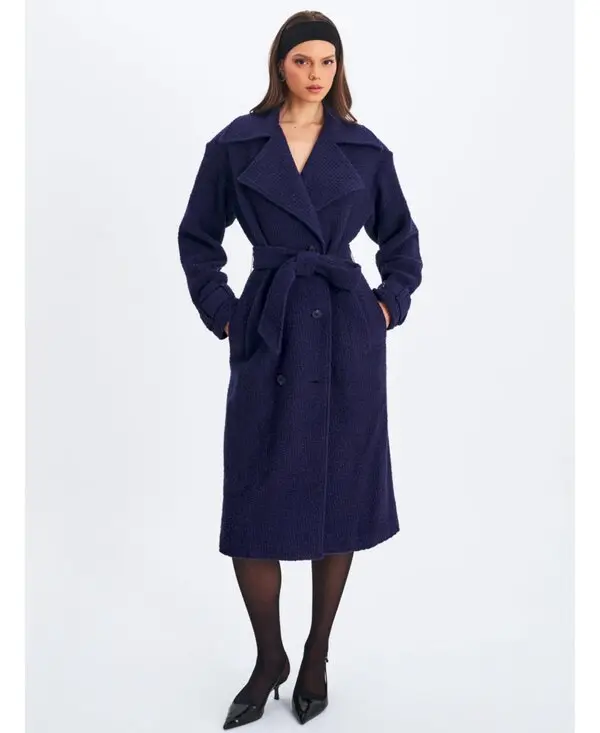 MISS CIRCLE NEW YORK Jaelyn Wool-blend Boucle Coat