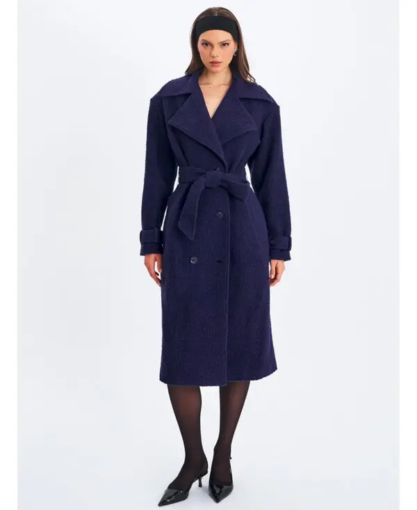 MISS CIRCLE NEW YORK Jaelyn Wool-blend Boucle Coat