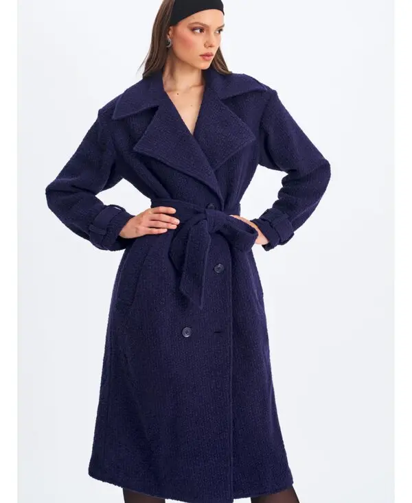 MISS CIRCLE NEW YORK Jaelyn Wool-blend Boucle Coat