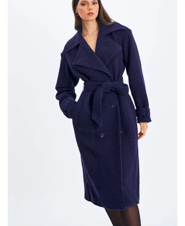 MISS CIRCLE NEW YORK Jaelyn Wool-blend Boucle Coat