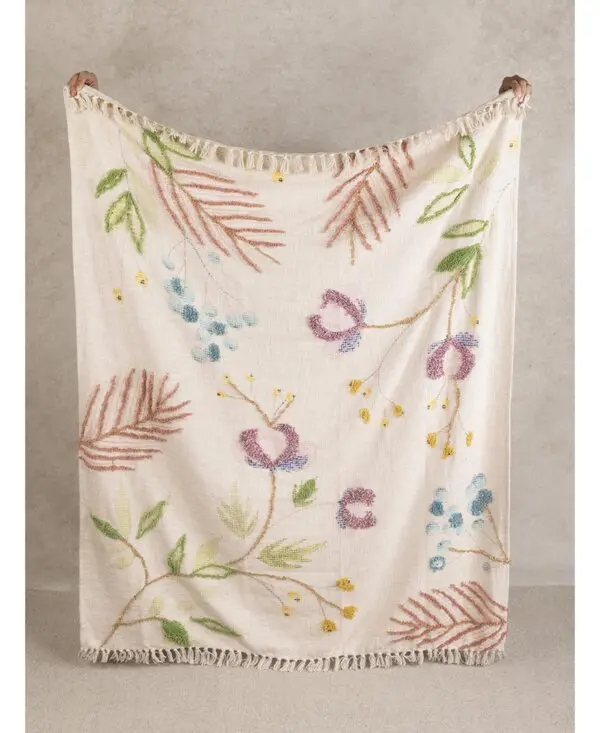 GAURI KOHLI Bahara Throw Blanket, 60" L X 50" W