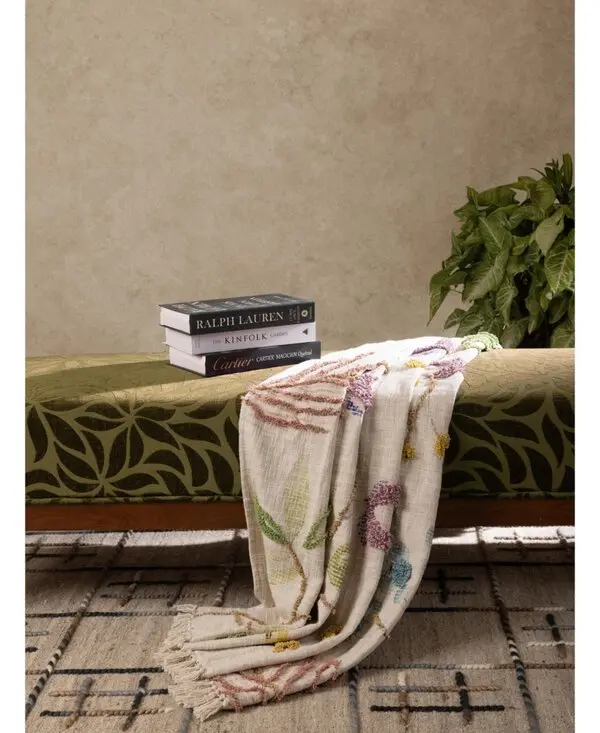 GAURI KOHLI Bahara Throw Blanket, 60" L X 50" W