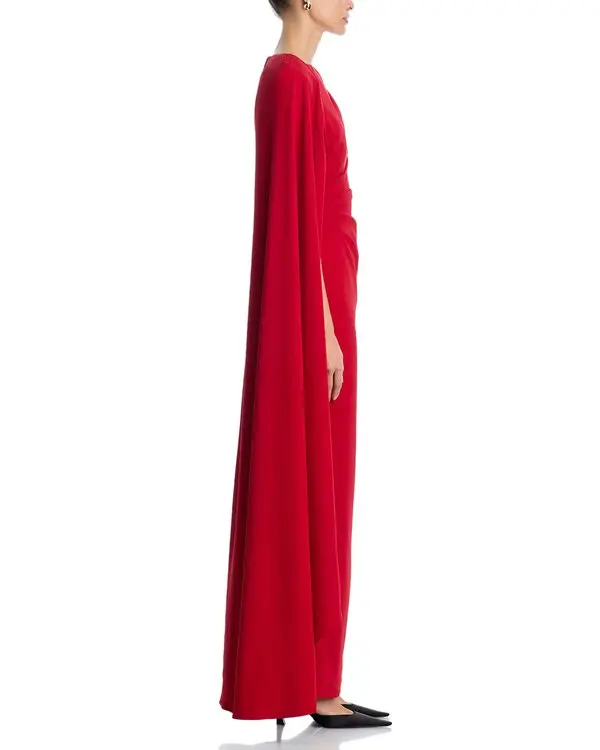 Rachel Gilbert Dion Cape Gown - Wine