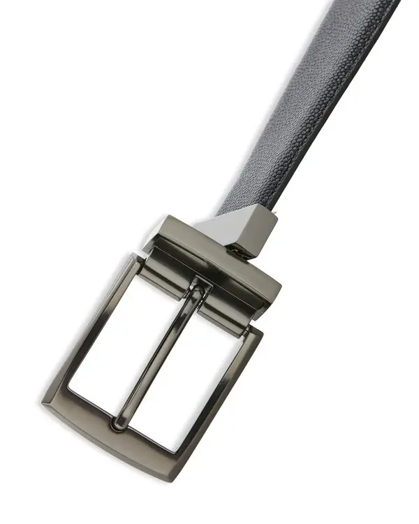 Bloomingdale'S Lizard Effect Reversible Leather Belt
