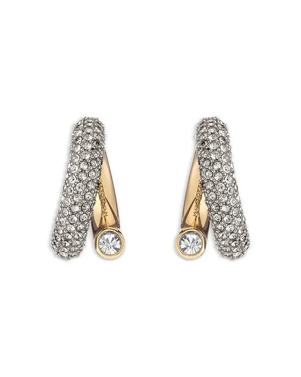 Demarson Monroe Pave Earrings - Two Tone