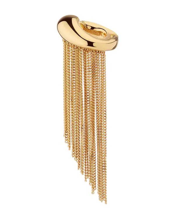 Demarson Issa Chain Fringe Single Ear Cuff - Gold
