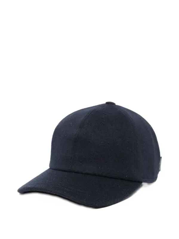Borsalino Hiker Cashmere Baseball Cap - Blue