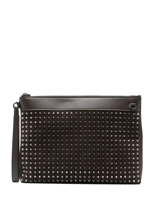 CHRISTIAN LOUBOUTIN Funky Leather Pouch - Black