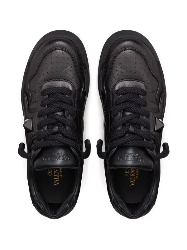 Valentino Garavani One Stud Xl Leather Sneakers - Black