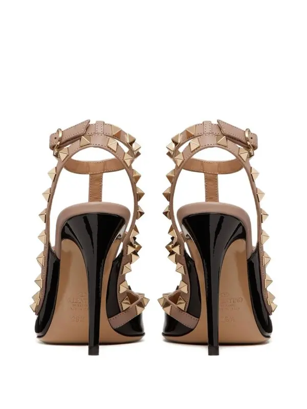Valentino Garavani Rockstud Patent Leather Pumps - Black