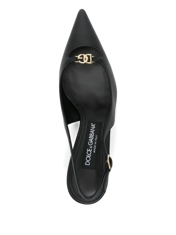 Dolce & Gabbana Leather Slingback Pumps - Black