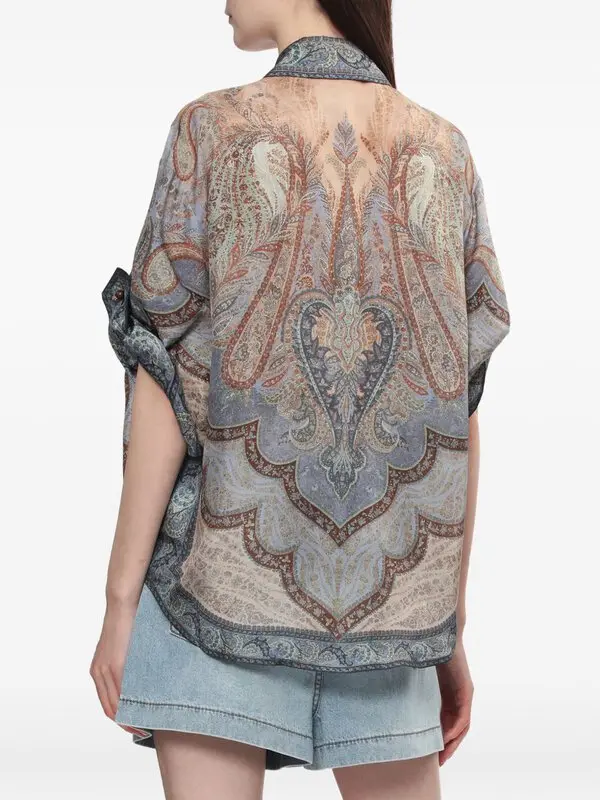 Zimmermann Wanderlust Silk Shirt - Blue