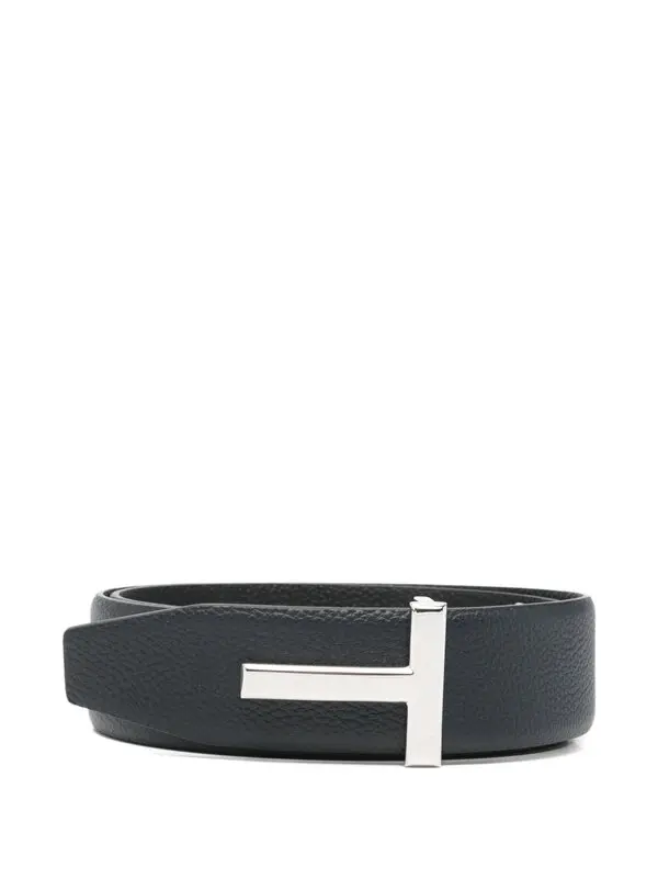 TOM FORD Leather Reversible Belt - Blue