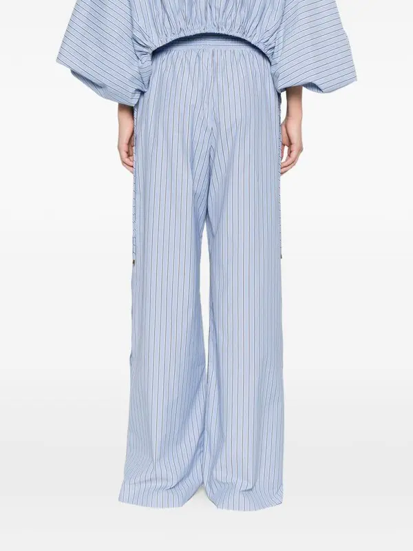 Zimmermann Striped Wide Leg Trousers - Clear Blue