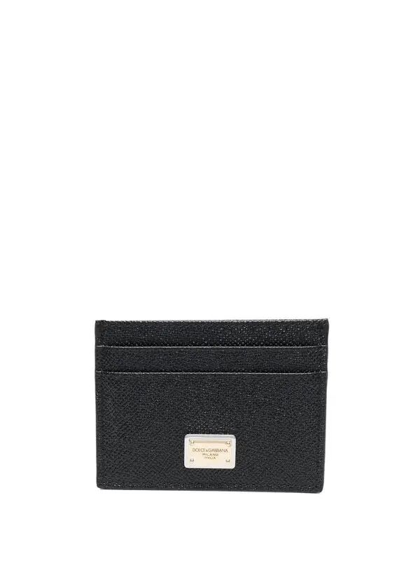 Dolce & Gabbana Leather Credit Card Case - Black