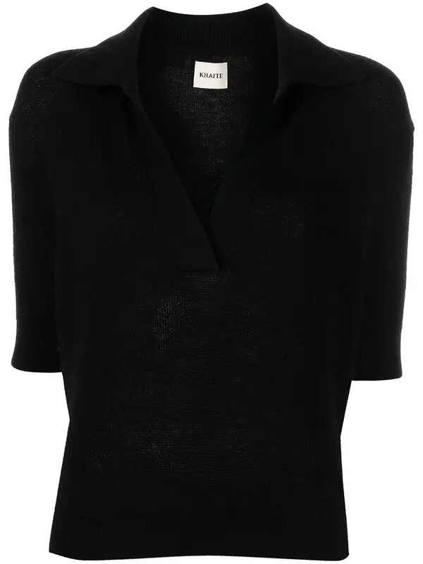 Khaite Shrunken Cashmere Polo Shirt