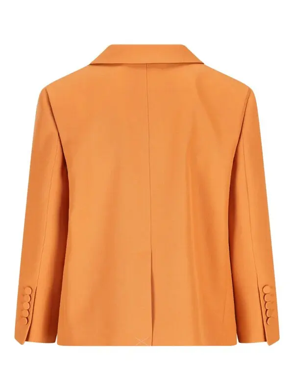 Fendi Wool Double-breasted Jacket - Orange