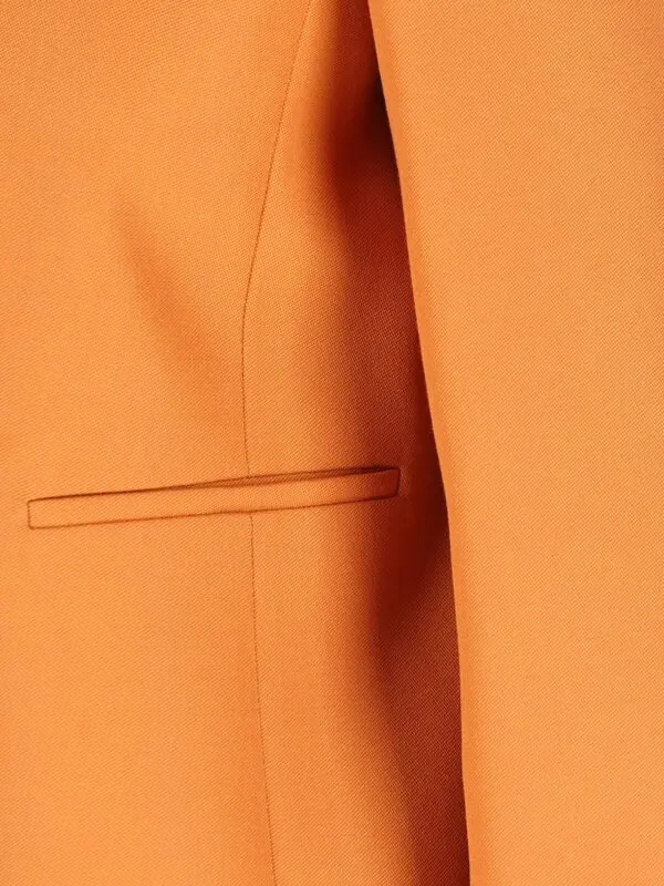 Fendi Wool Double-breasted Jacket - Orange