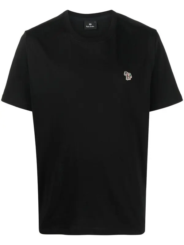 Paul Smith Zebra Organic Cotton T Shirt - Black