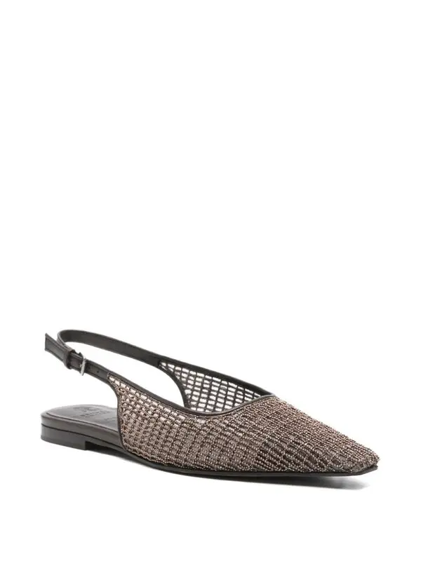 Brunello Cucinelli Leather Ballerinas