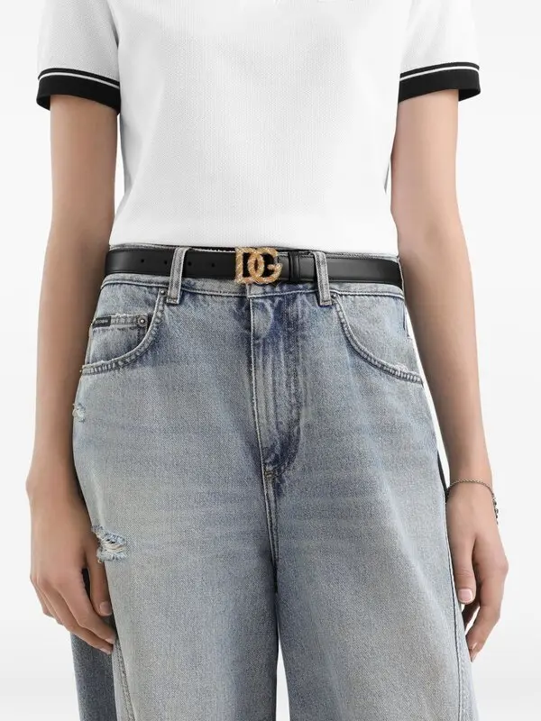 Dolce & Gabbana Leather Belt - Black